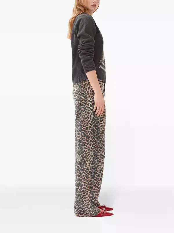 GANNI Intarsia-knit Tiger Jumper