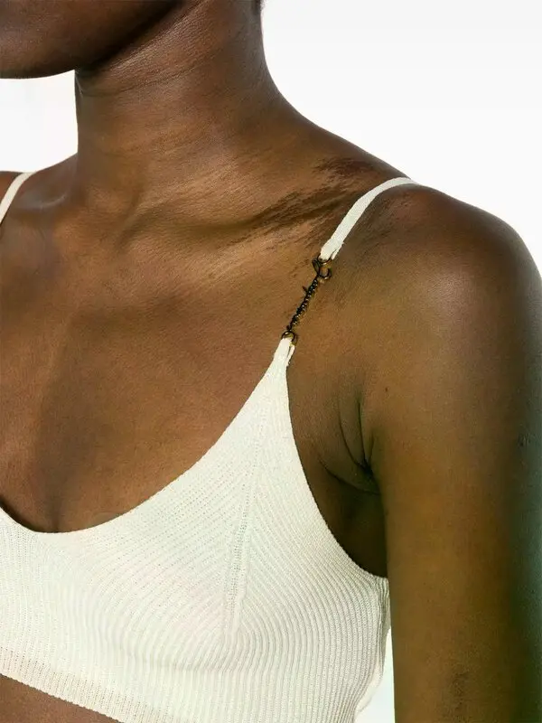 Jacquemus Pralu Logo-plaque Bralette Top