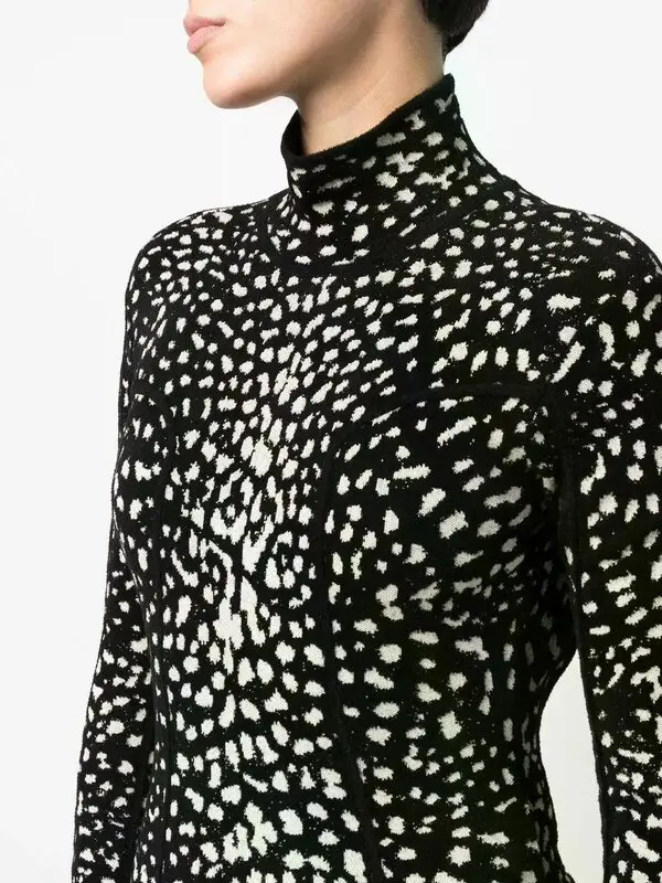 Roberto Cavalli Leopard Jacquard Mini Dress