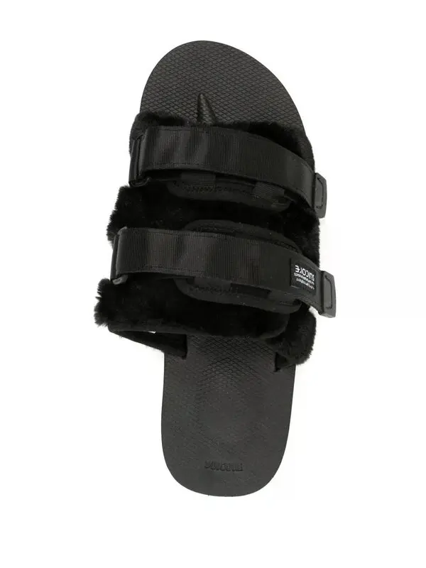 Suicoke Moto Logo-patch Slides - Black