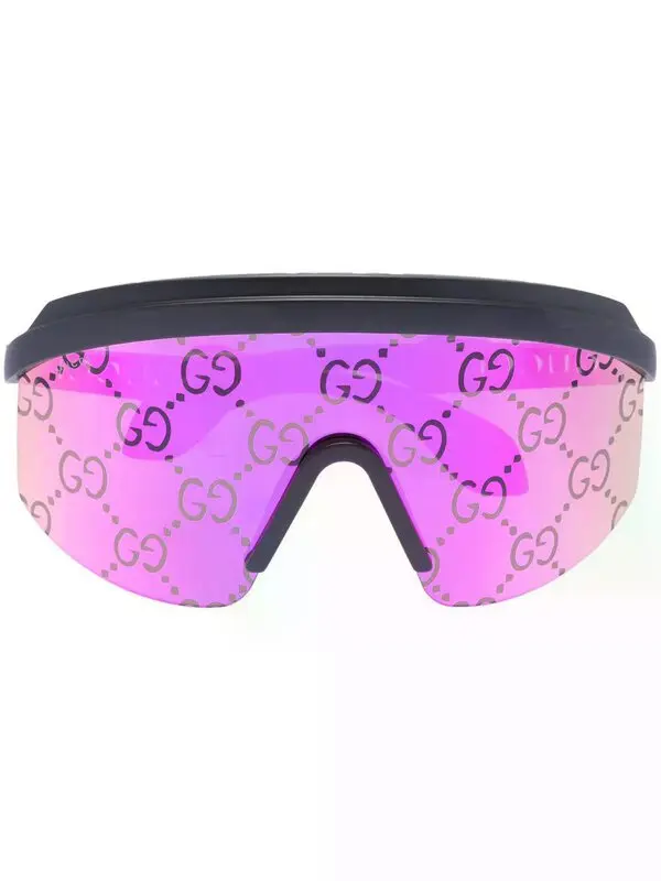 Gucci Mask Frame Gg Sunglasses - Black