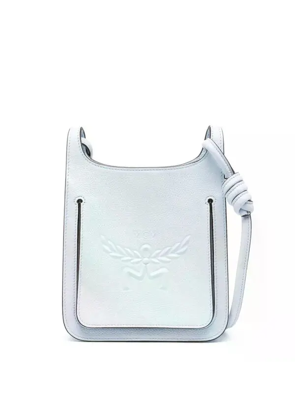 Mcm Mini Himmel Leather Shoulder Bag - Blue