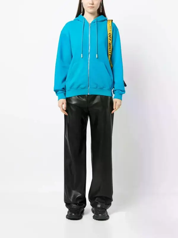 Off-White Diag-print Zip-front Hoodie
