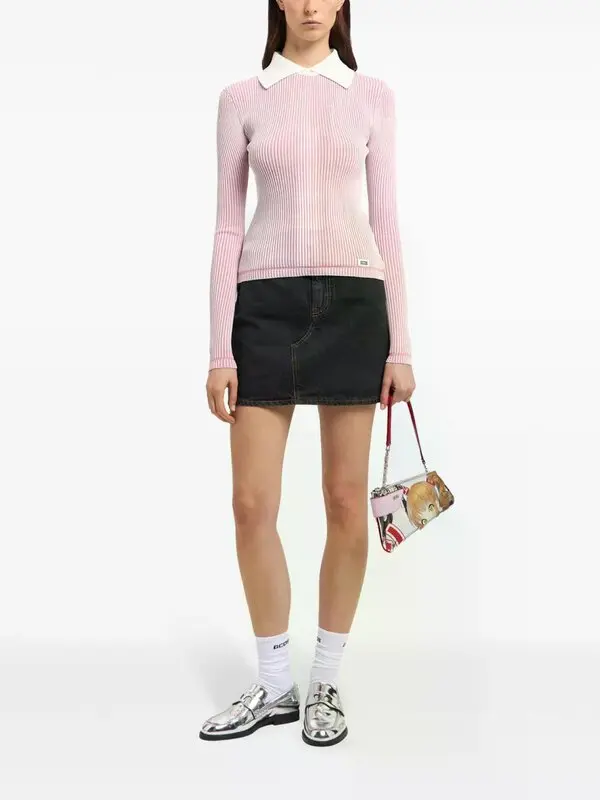 Gcds Ribbed Knit Cropped Sweater