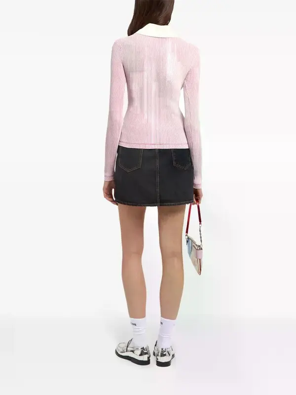 Gcds Ribbed Knit Cropped Sweater