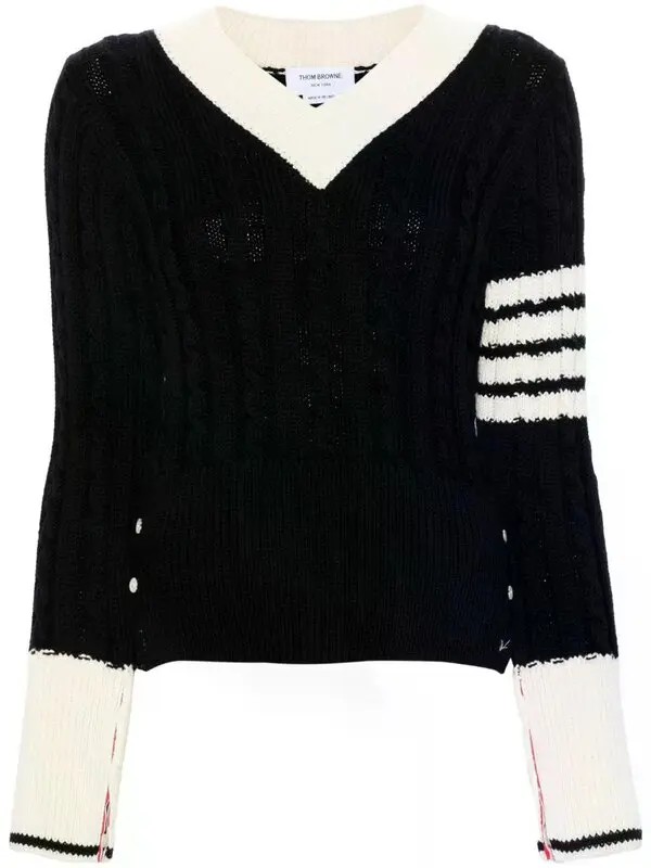 Thom Browne 4-bar Cable-knit Jumper