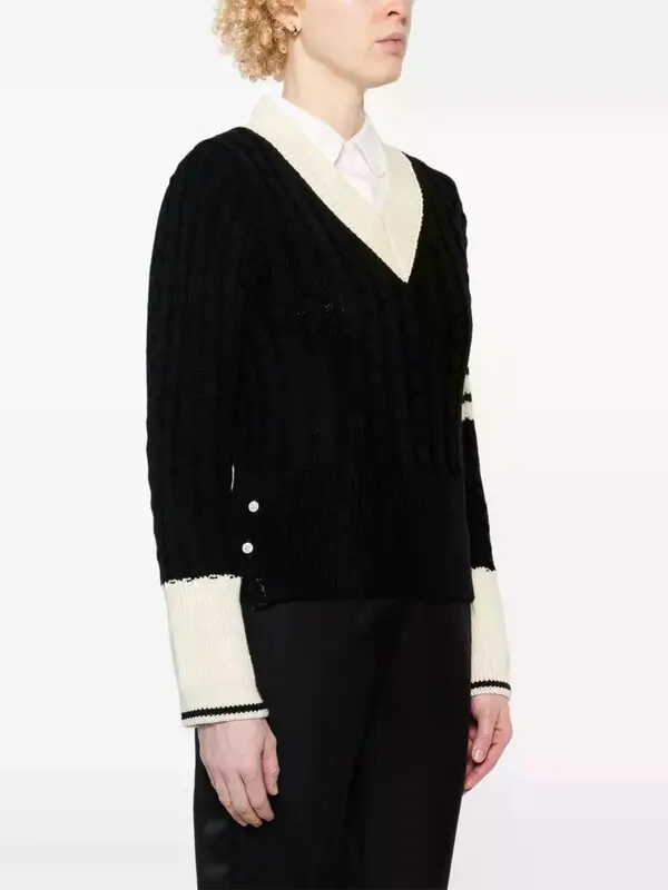 Thom Browne 4-bar Cable-knit Jumper