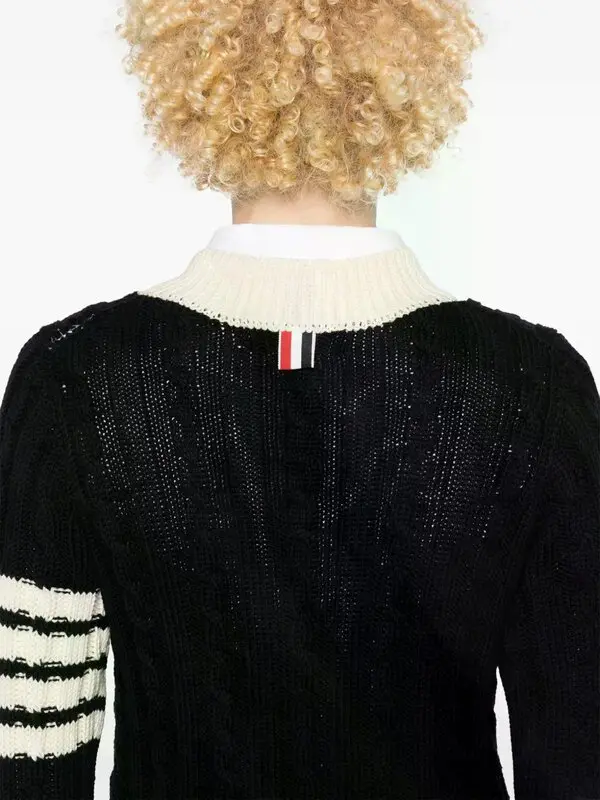 Thom Browne 4-bar Cable-knit Jumper