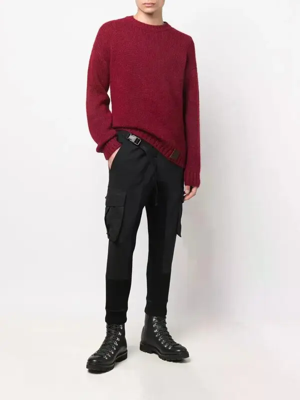 Dsquared2 Logo-patch Knitted Jumper - Red