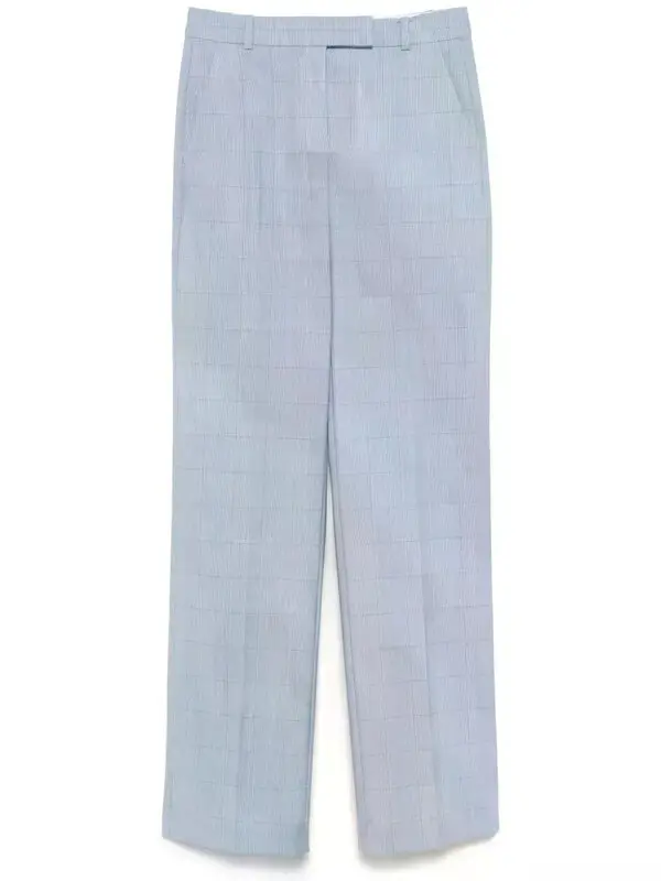 BOSS Checked Virgin Wool Trousers