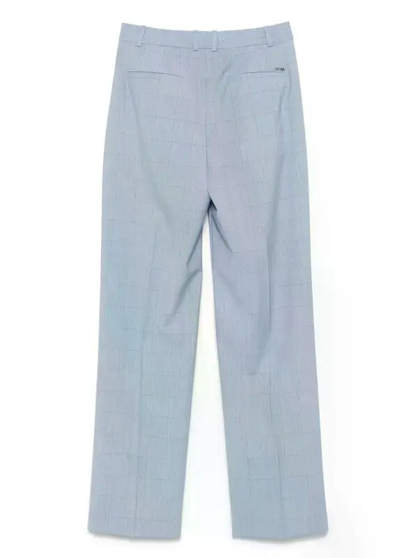 BOSS Checked Virgin Wool Trousers