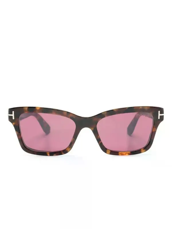 TOM FORD Tortoiseshell Square Frame Sunglasses - Brown