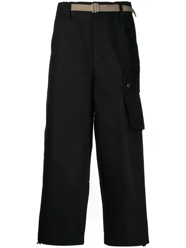 SPOONYARD Cropped Wide-leg Cargo Trousers