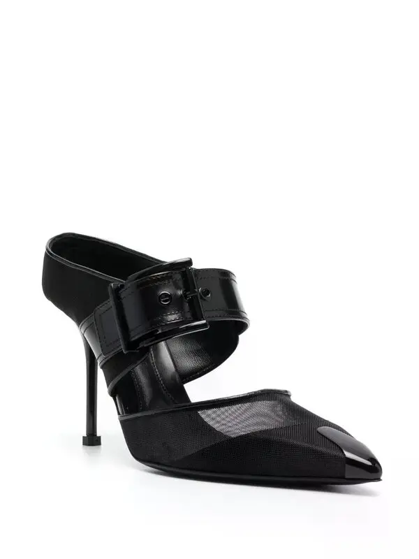 Alexander McQueen Punk Mesh Pointed-toe Mules