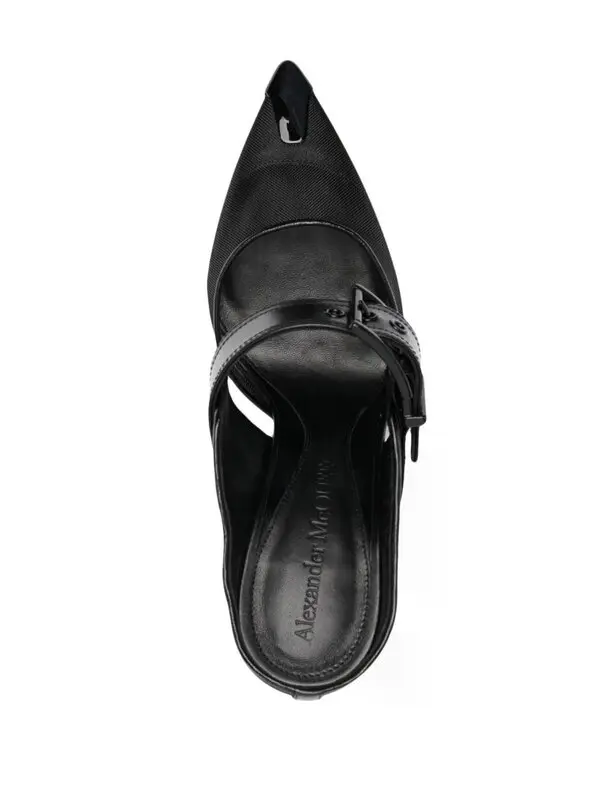 Alexander McQueen Punk Mesh Pointed-toe Mules