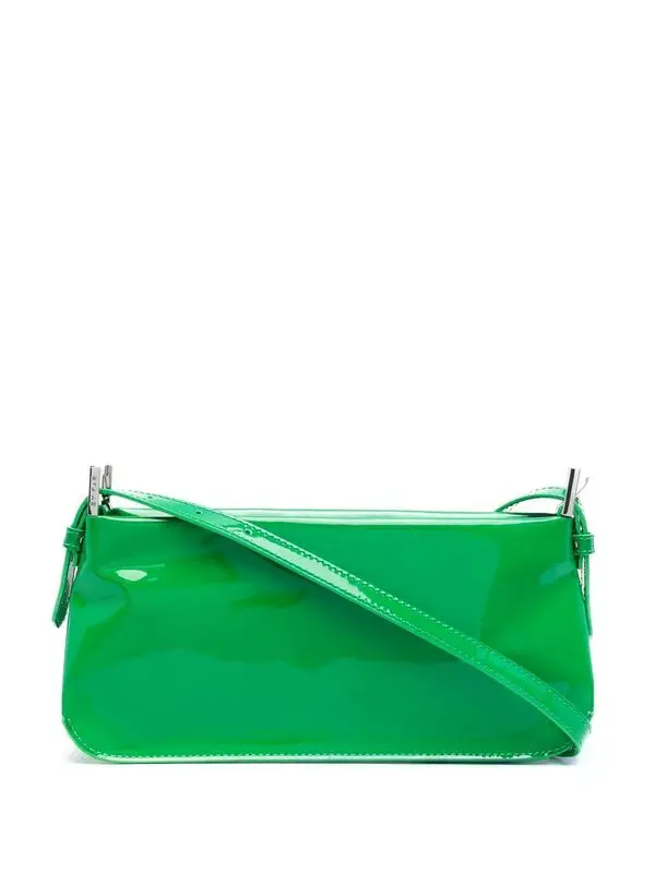 By Far Dulce Patent Leather Shoulder Bag - Green