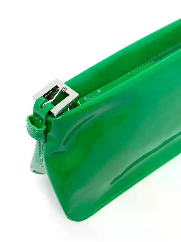By Far Dulce Patent Leather Shoulder Bag - Green