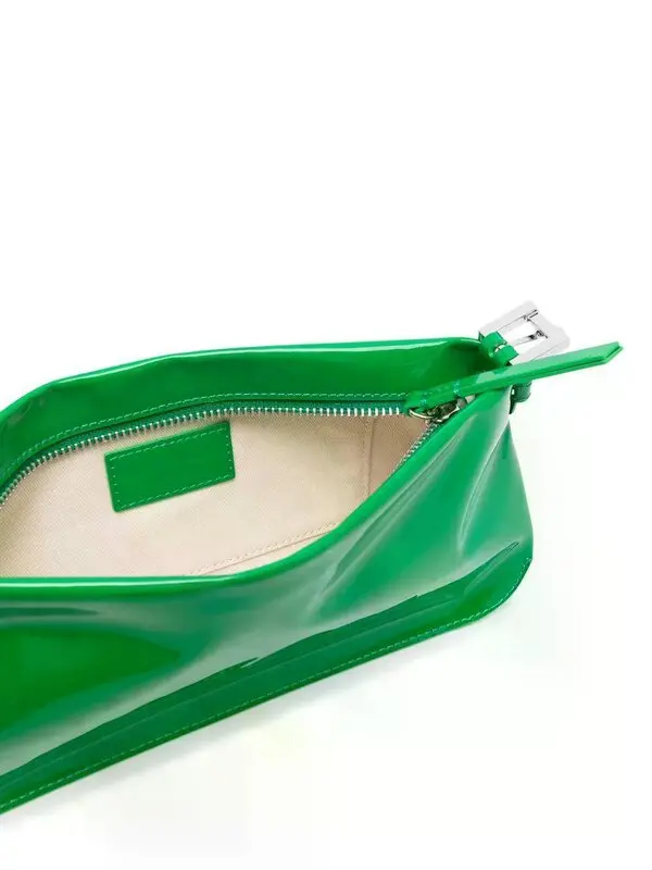 By Far Dulce Patent Leather Shoulder Bag - Green