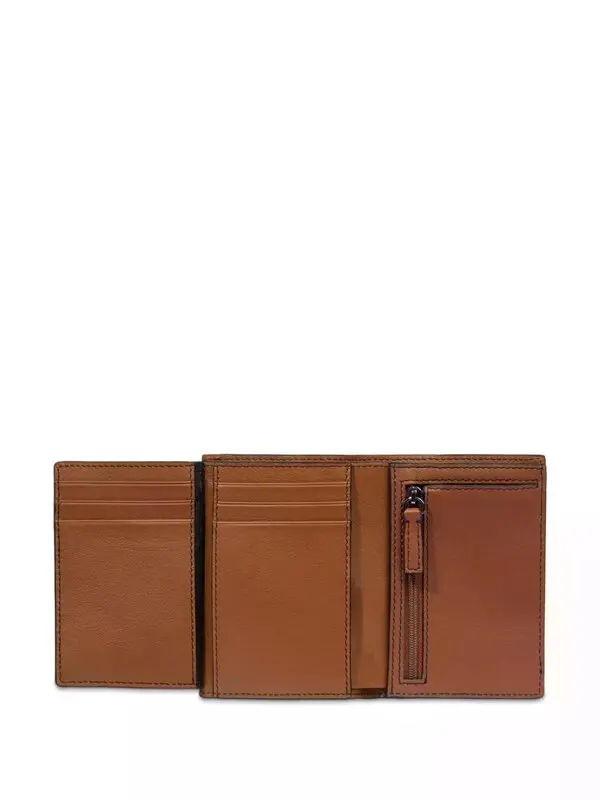 LANCEL 9cc Tri-fold Leather Wallet