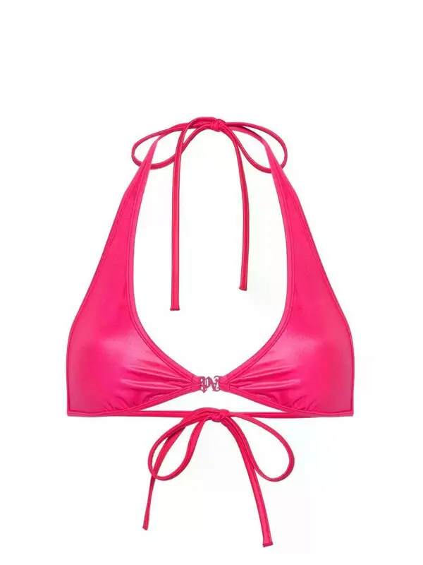 Palm Angels Monogram-plaque Bikini Top - Pink