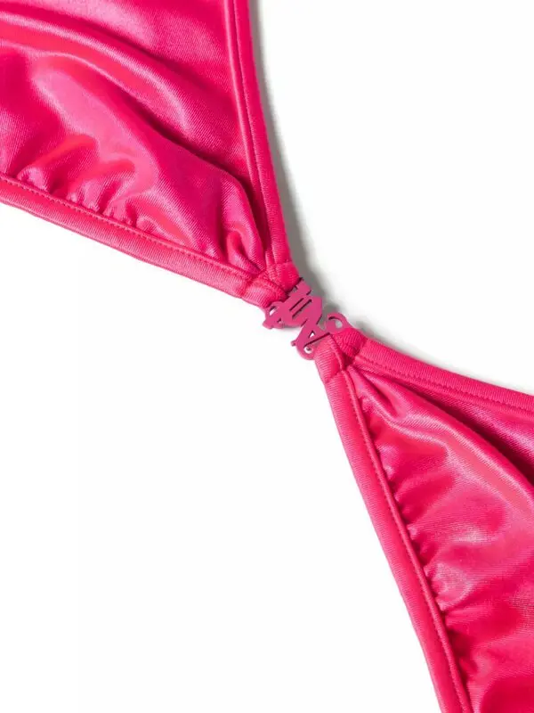 Palm Angels Monogram-plaque Bikini Top