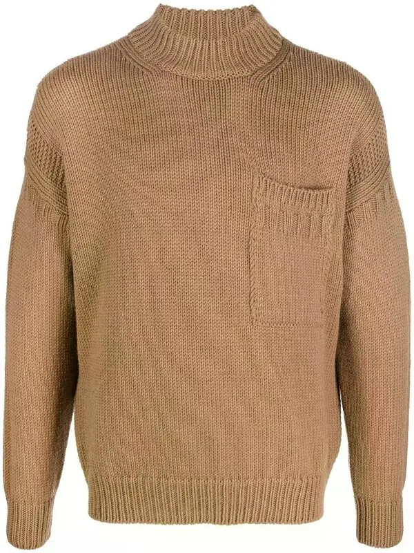 TEN C Mock-neck Knitted Jumper