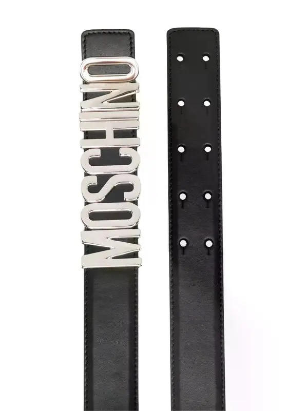 Moschino Logo-lettering Leather Loafers