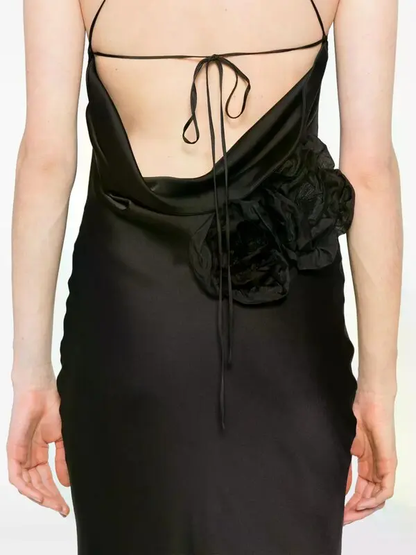 PARLOR Floral-appliqué Maxi Dress