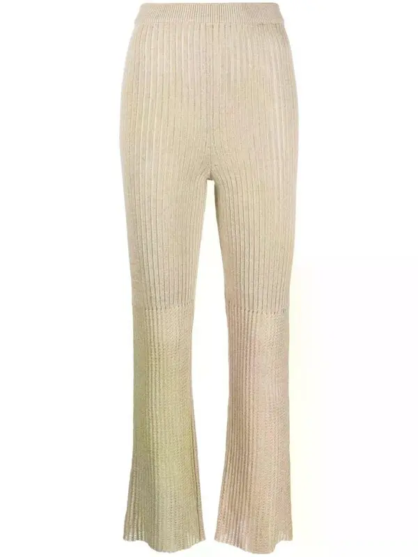 Nanushka High-waisted Ribbed-knit Trousers