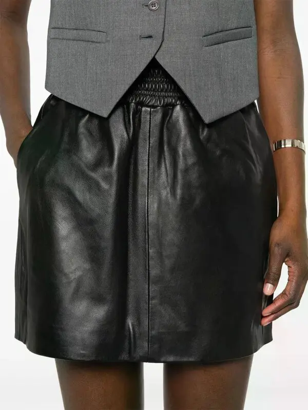 ARMA Mare Leather Skirt - Black