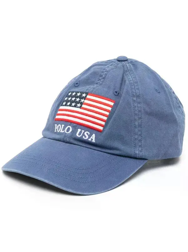 Polo Ralph Lauren Embroidered Logo Cotton Cap - Blue