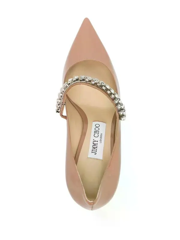 JIMMY CHOO Bing 65 Crystal-embellished Patent Leather Pumps - Pink