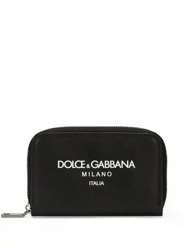 Dolce & Gabbana Logo-print Leather Wallet - Black