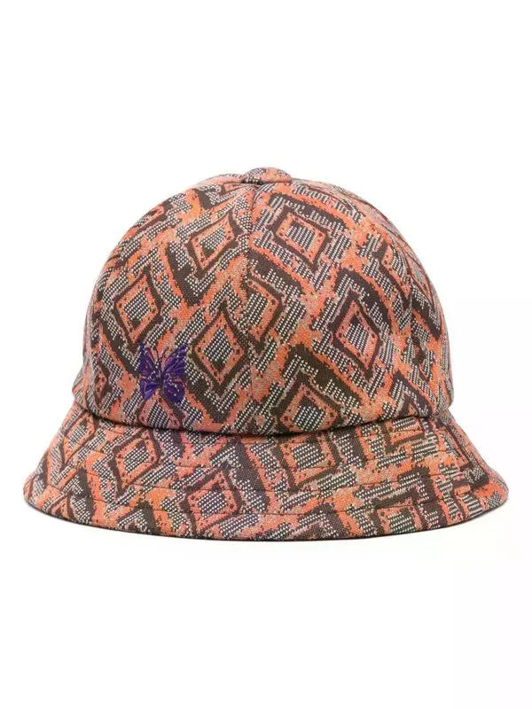Needles Abstract-print Bucket Hat - Orange