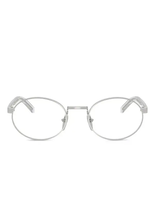 Prada Oval-frame Glasses - Silver