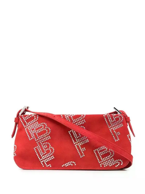 By Far Dulce Crystal-embellished Shoulder Bag - Red