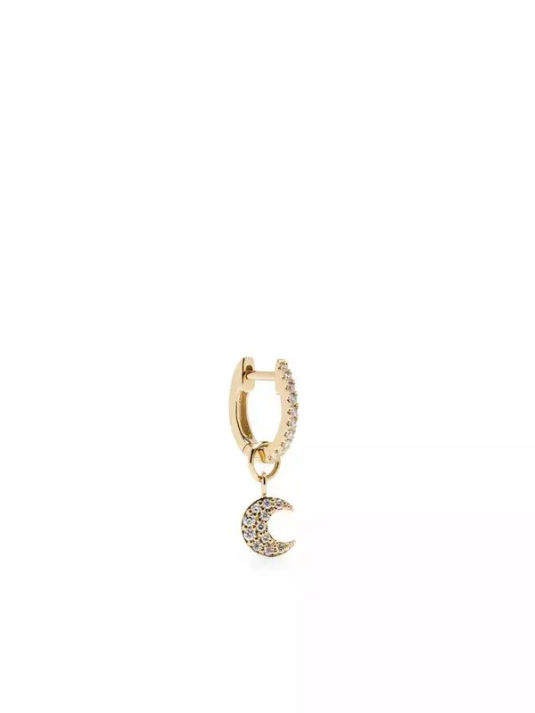 ROXANNE FIRST 14kt Yellow Mini Moon Diamond Single Earring - Gold