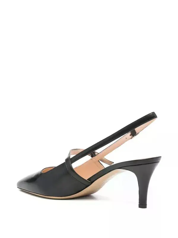 P.a.r.o.s.h 60mm Leather Slingback Pumps With Buckle Detailing