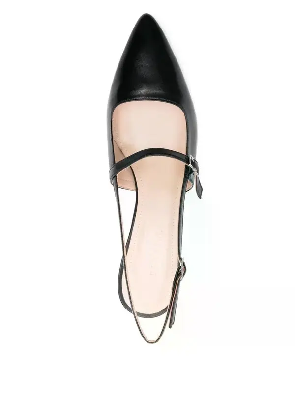 P.a.r.o.s.h 60mm Leather Slingback Pumps With Buckle Detailing