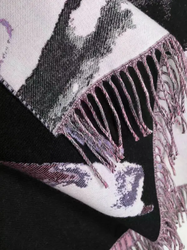 Alexander McQueen Abstract Pattern Logo-print Scarf