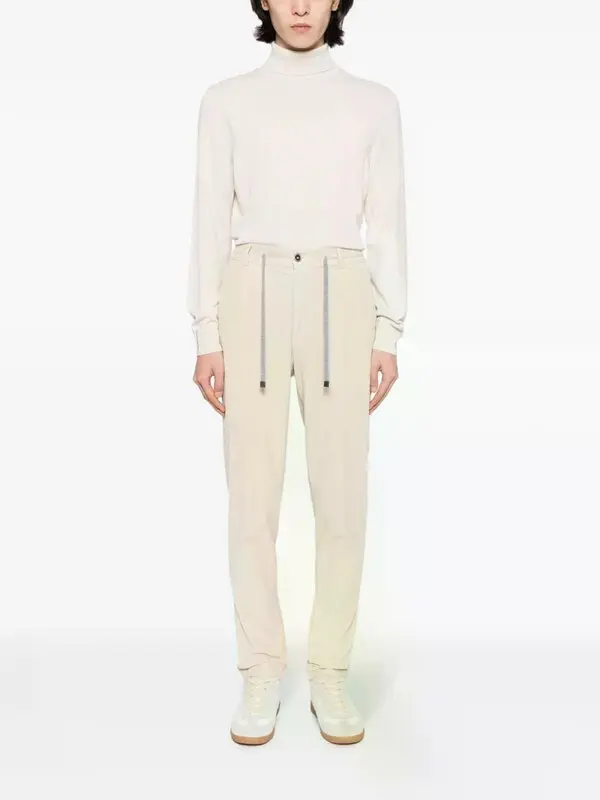 Peserico Drawstring-waist Corduroy Trousers - Neutrals