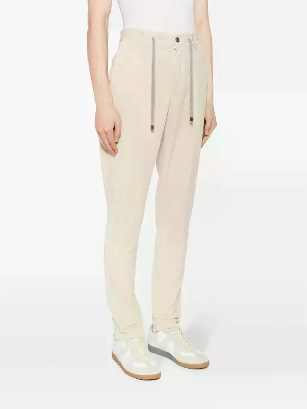 Peserico Drawstring-waist Corduroy Trousers - Neutrals