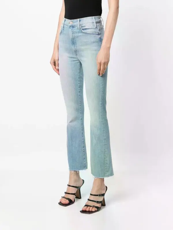 MOTHER High-rise Ankle-length Bootcut Jeans - Blue