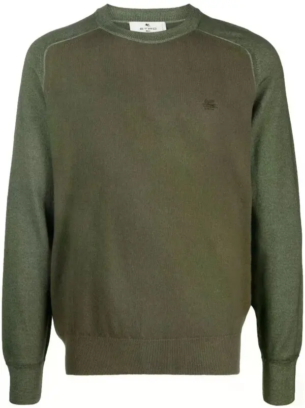 Etro Logo-embroidered Virgin Wool Sweater