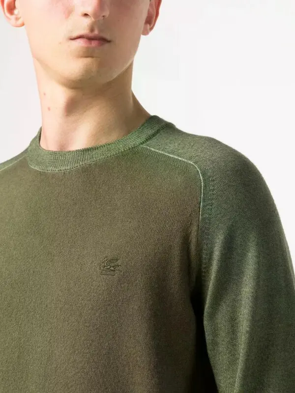 Etro Logo-embroidered Virgin Wool Sweater