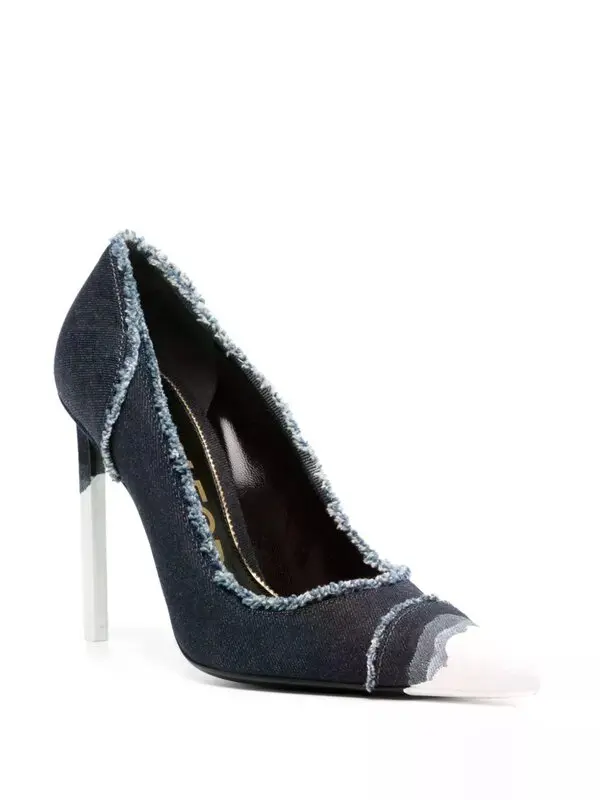 TOM FORD Denim Pointed Toe High Heel Pumps