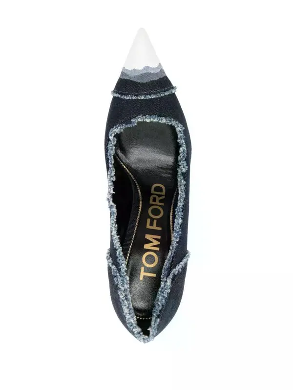 TOM FORD Denim Pointed Toe High Heel Pumps