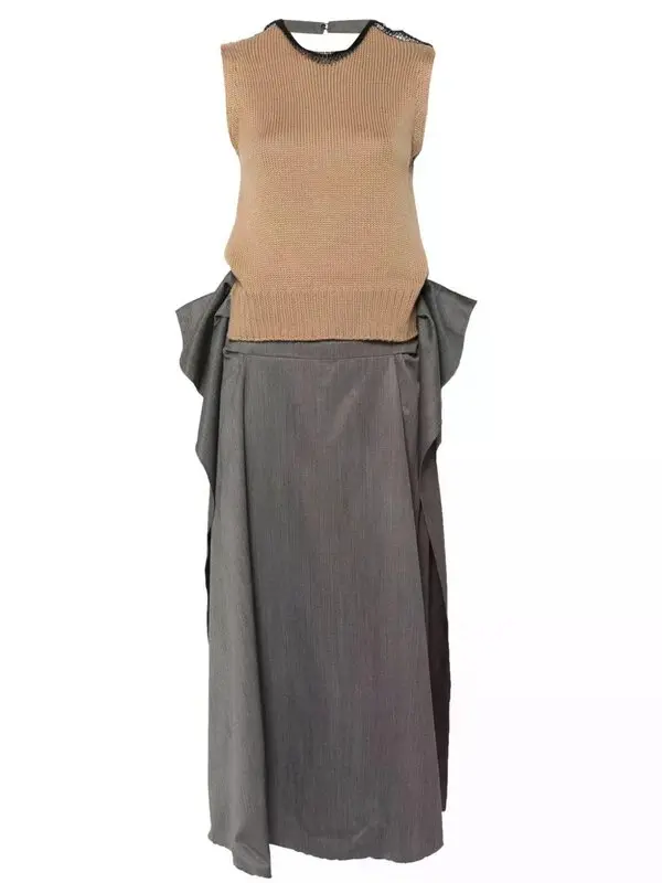 LITKOVSKA Draped Midi Dress - Grey