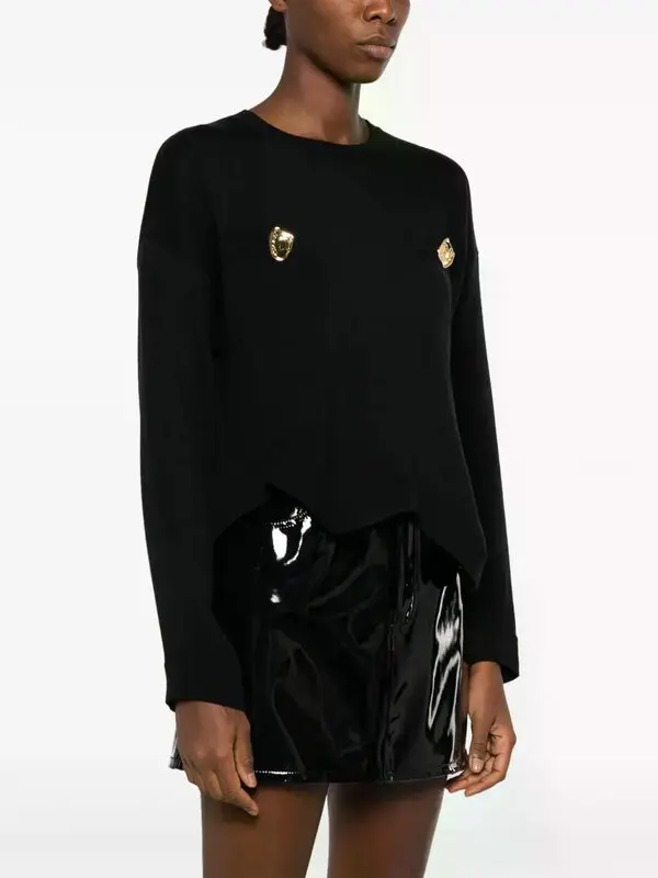 Moschino Asymmetric-hem Virgin Wool Jumper