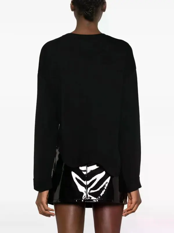 Moschino Asymmetric-hem Virgin Wool Jumper